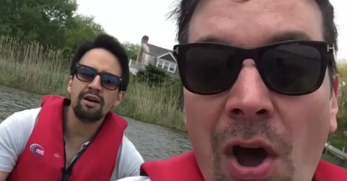 Lin-Manuel Miranda Joins Forces With Jimmy Fallon for Hilarious ‘Two Goats in a Boat’ | Playbill